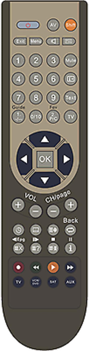 Replacement Remote Control for Manhattan Freeview T2-R / T2R – PlutoDirect