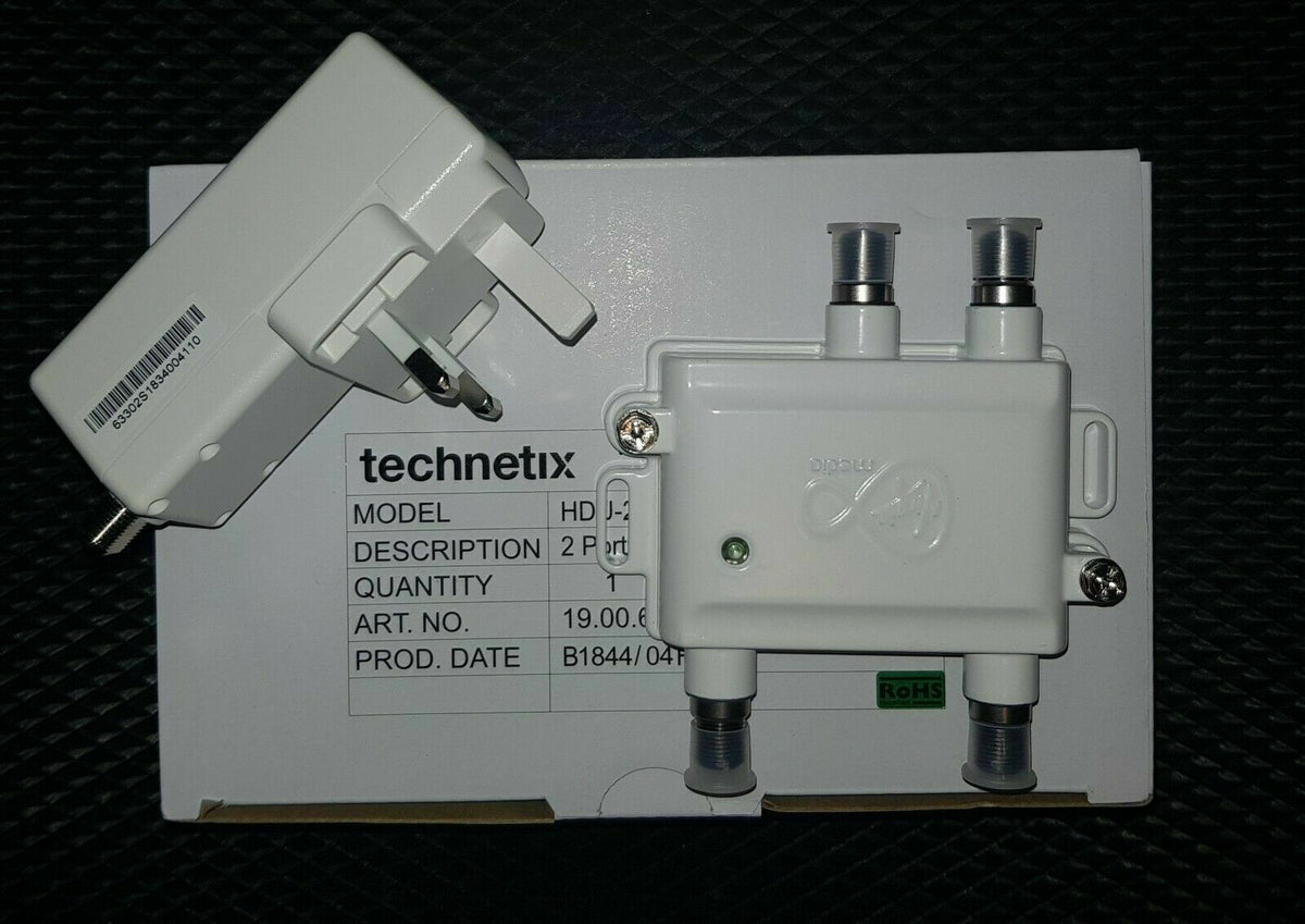 Technetix HDU-200 2 Port Signal Booster for Virgin Media CATV – PlutoDirect