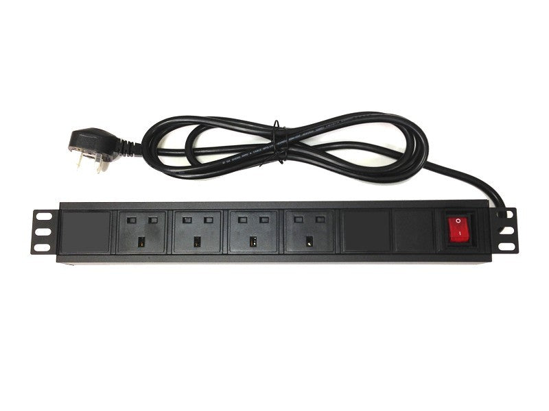 BLACKBOX 4 Way Horizontal PDU c/w UK Lead – PlutoDirect